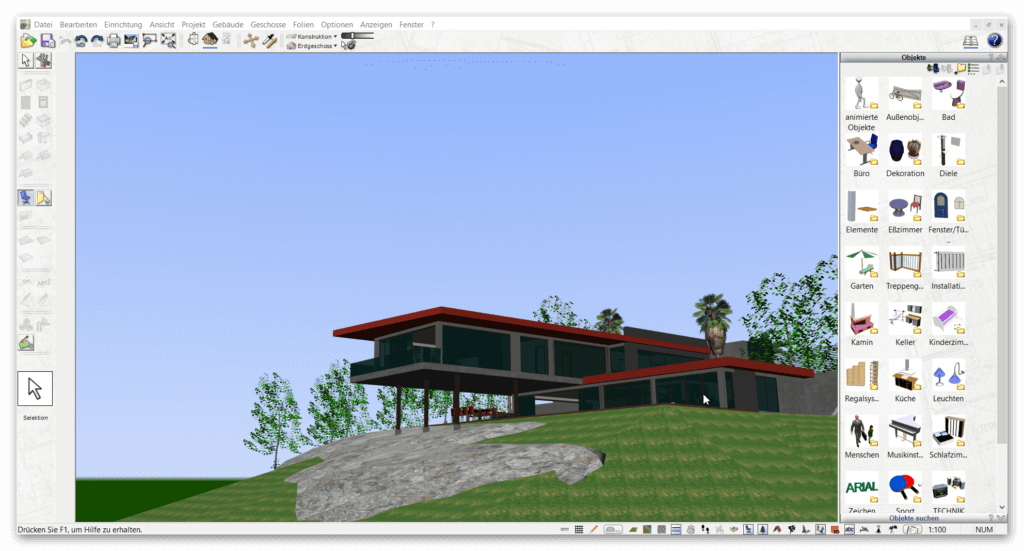 3D CAD Gartenplanung mit dem Plan7Architekt