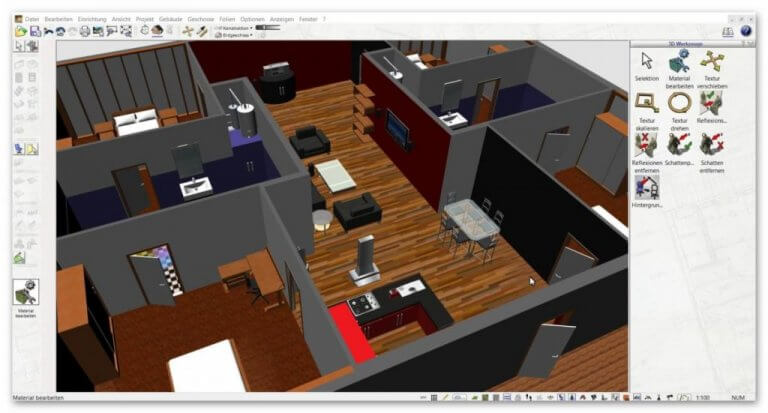 Räume planen mit 3D Raumplaner Software von Plan7Architekt