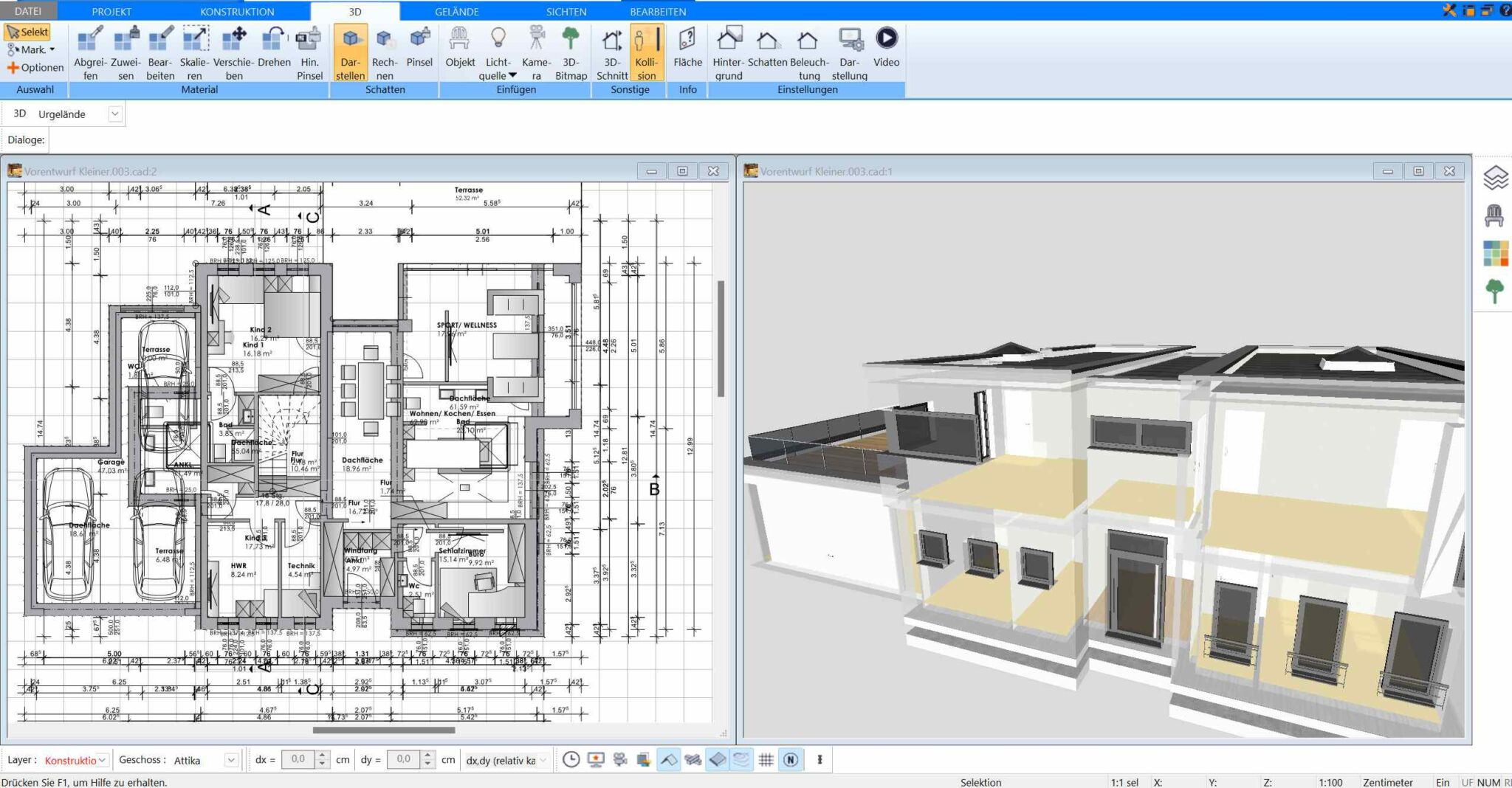 Was bedeutet BGF R & S im Grundriss?