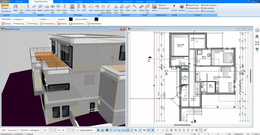 Was bedeutet BGF R & S im Grundriss?