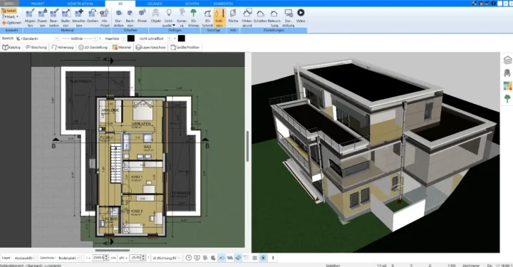 qm berechnen im Bauplan mit & ohne den Plan7Architekt