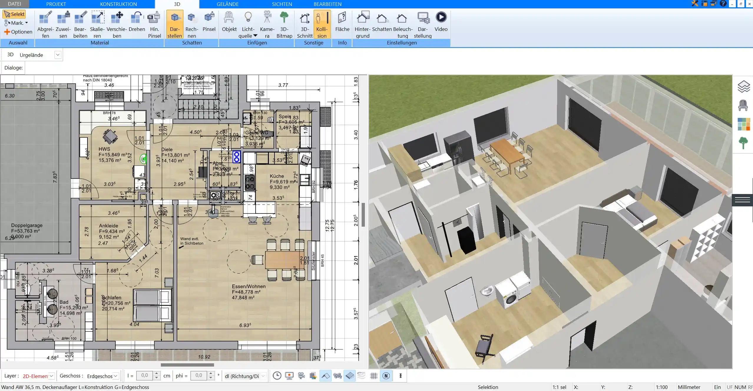 Grundriss nach Vorlage zeichnen mit dem Plan7Architekt