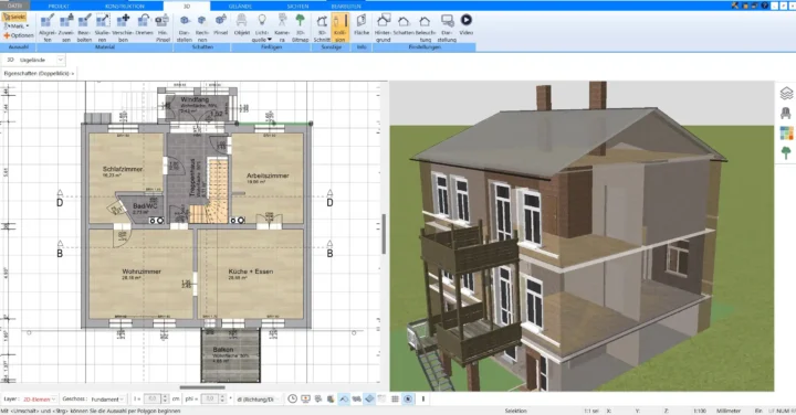 Grundriss nachzeichnen mit dem Plan7Architekt