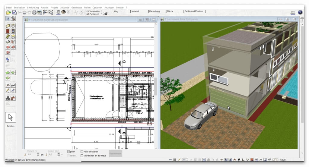 3D CAD Hausplaner & Architektur Software / Programm - Plan7Architekt
