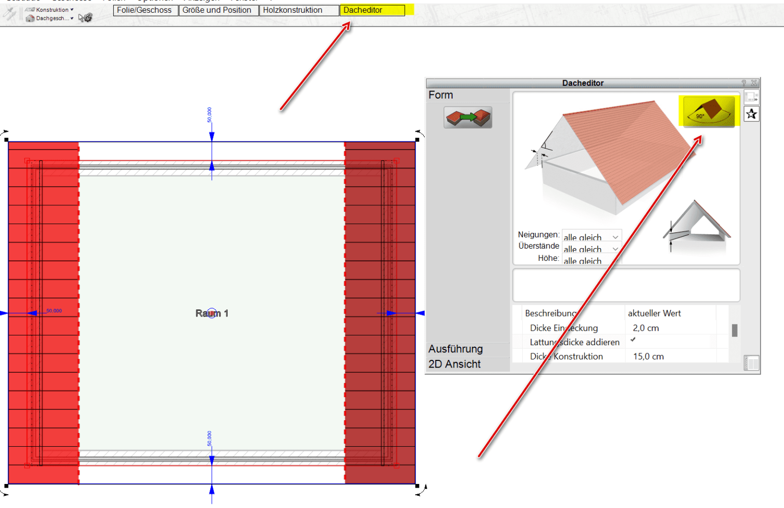 Alles rund um das Dach Plan7Architekt - Anleitung & FAQ/Support