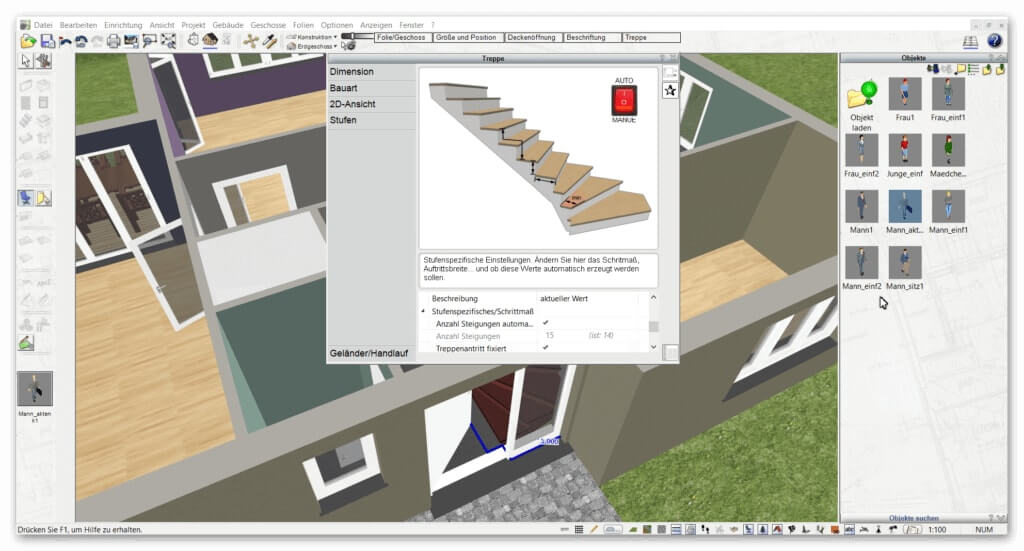 3D CAD Hausplaner & Architektur Software / Programm - Plan7Architekt