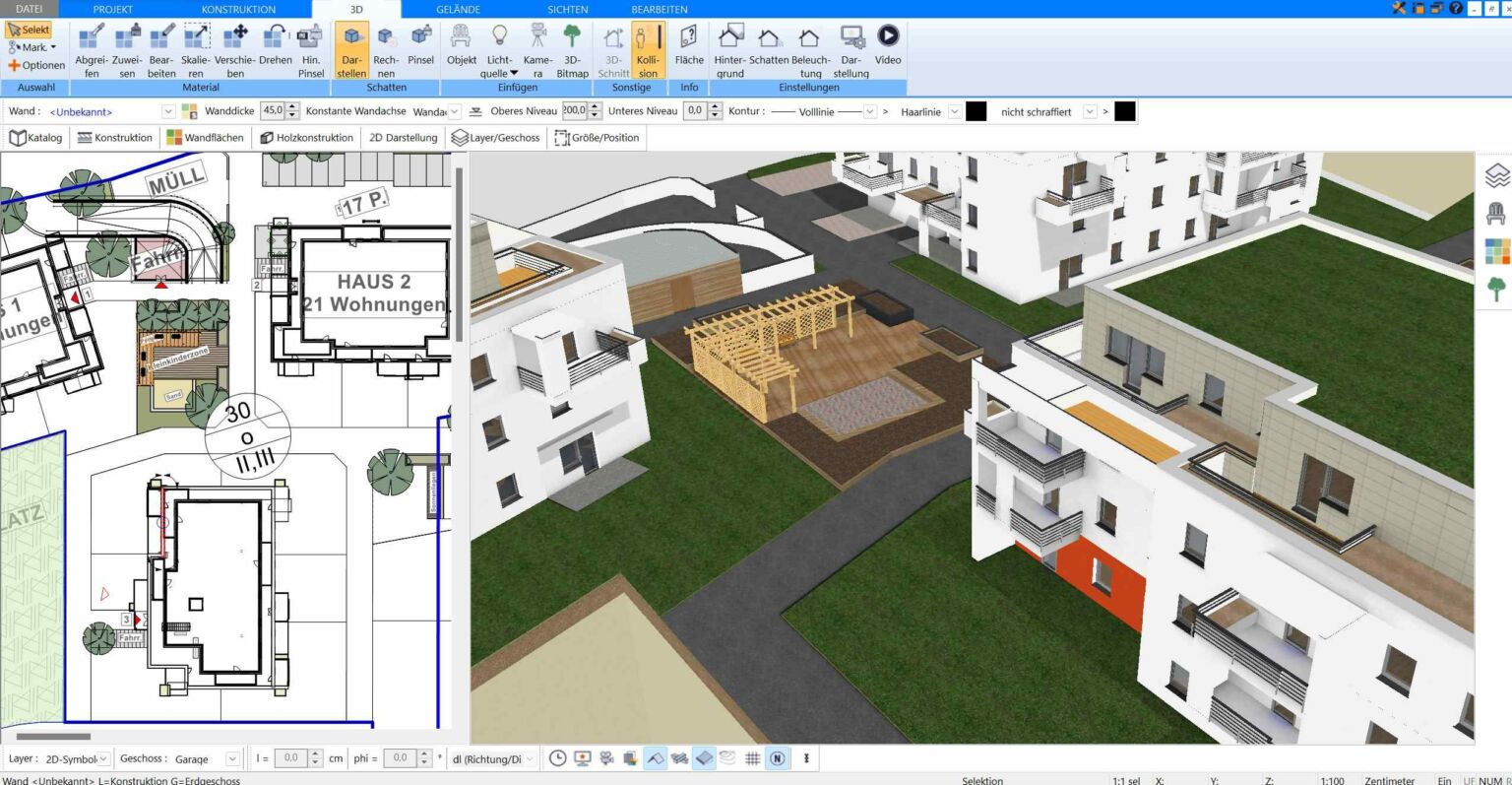 3D CAD Hausplaner & Architektur Software / Programm - Plan7Architekt