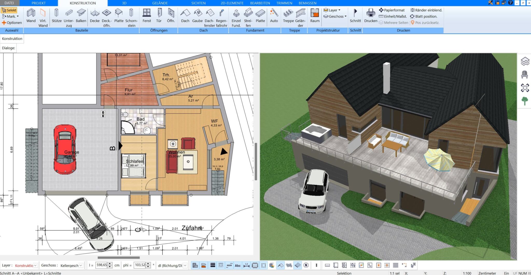 3D CAD Hausplaner & Architektur Software / Programm - Plan7Architekt