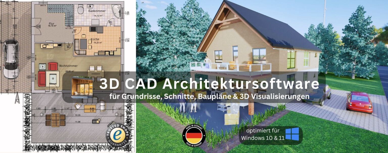 3D CAD Hausplaner & Architektur Software / Programm - Plan7Architekt